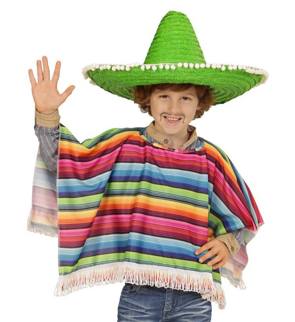 Poncho Messicano Multicolore - Fantaparty.it